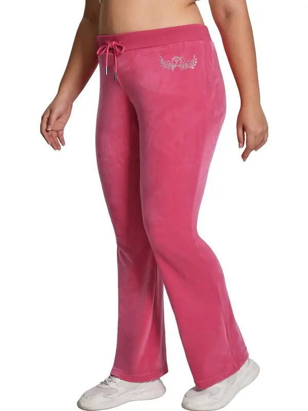 Juicy Couture Plus-size Angel Couture Velour Track Pants - Bubblegum
