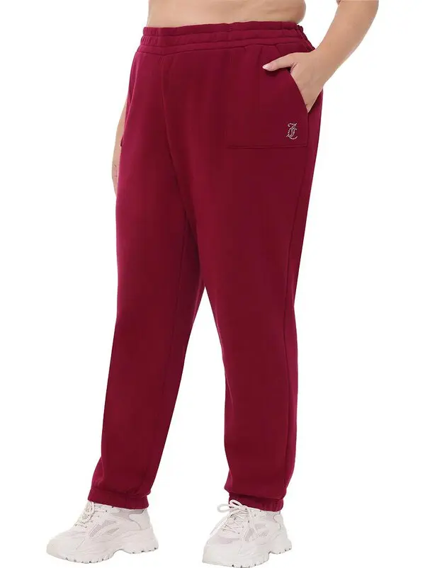 Juicy Couture Plus-size Fleece Sweatpants - Dark Crimson