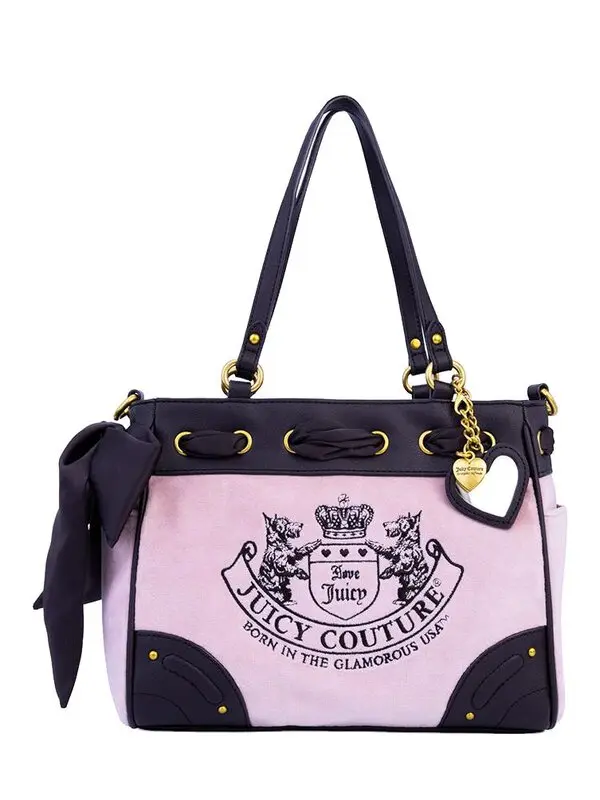 Juicy Couture Heritage Core Tote Bag - Dusty Blush/chocolate Brown