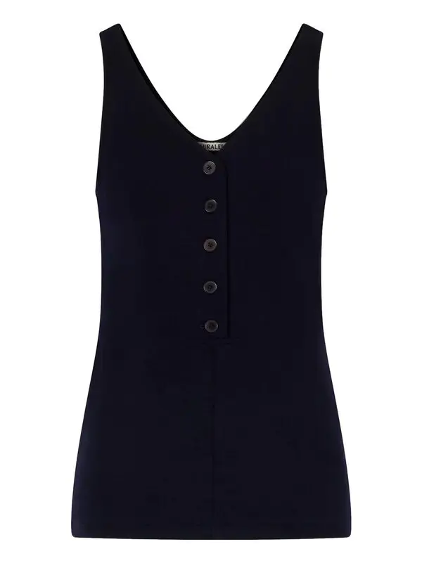 Auralee Wool-blend Tank - Blue