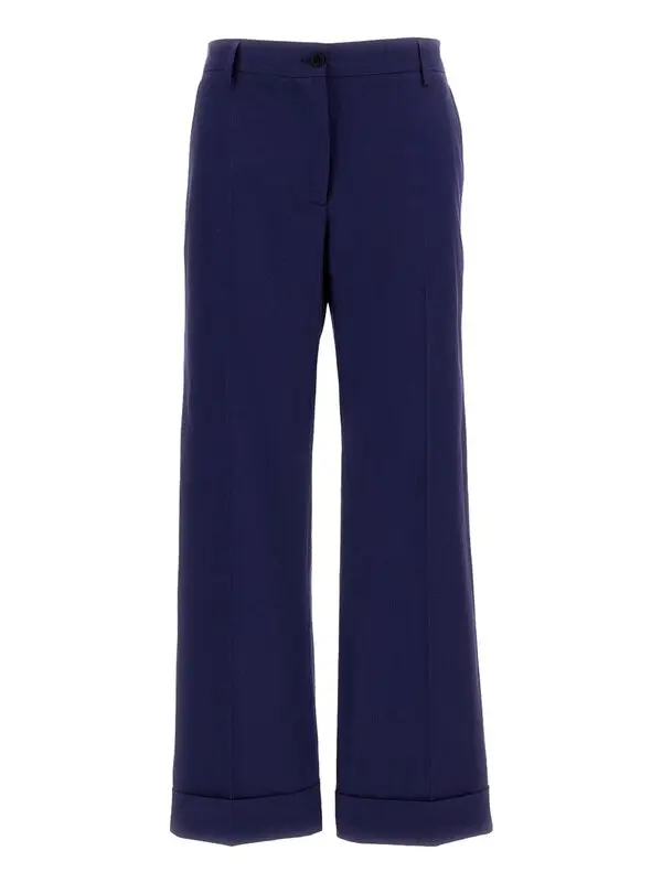 Alberto Biani Wide-leg Trousers - Blu