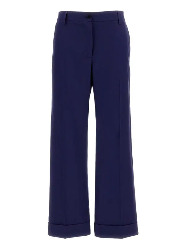 Alberto Biani Wide-leg Trousers - Blue