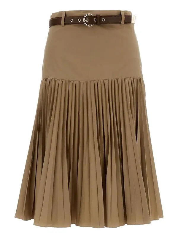 Max Mara Otto Midi Skirt - Beige