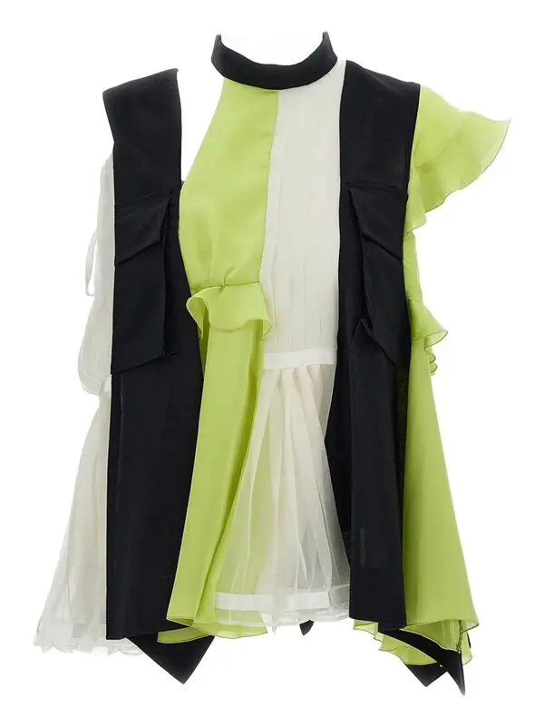 Sacai Paneled Top - Multicolor