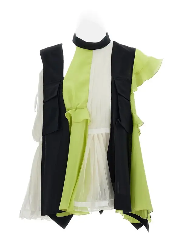 Sacai Paneled Top - Multicolor