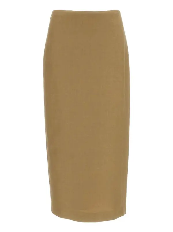Max Mara Veranda Linen Pencil Skirt - Beige