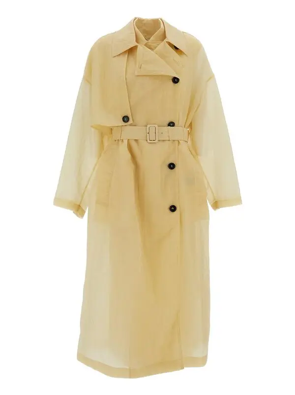 Sportmax Fata Trench Coat - Yellow
