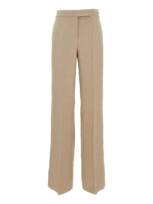 Max Mara Angus Linen Trousers - Beige