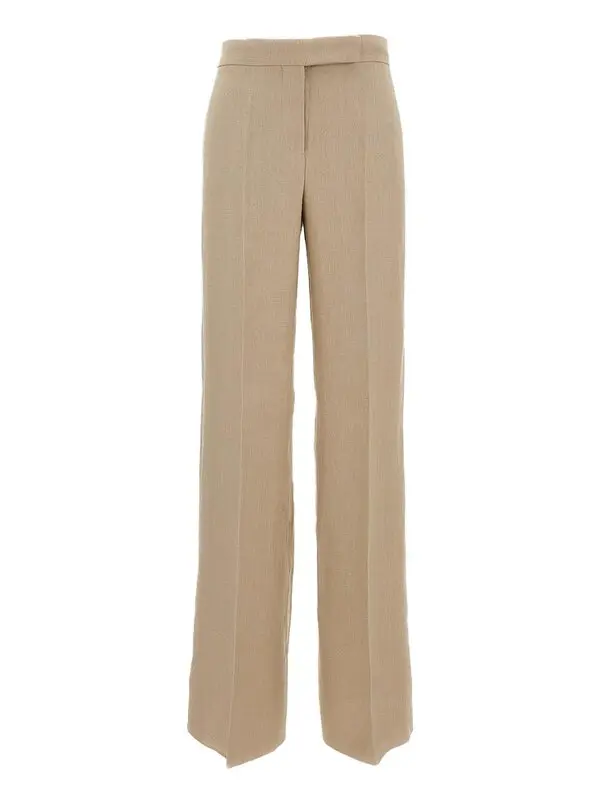 Max Mara Angus Linen Trousers - Beige