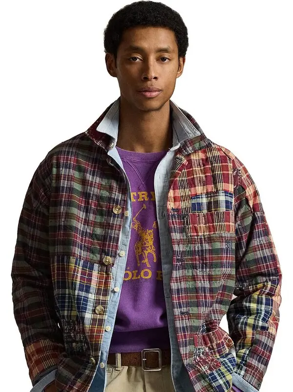 Ralph Lauren Patchwork Madras Overshirt - Madras Piecing