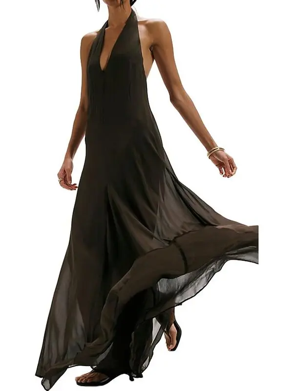 Bec & Bridge Sabrina Trapeze Maxi Dress - Dark Chocolate