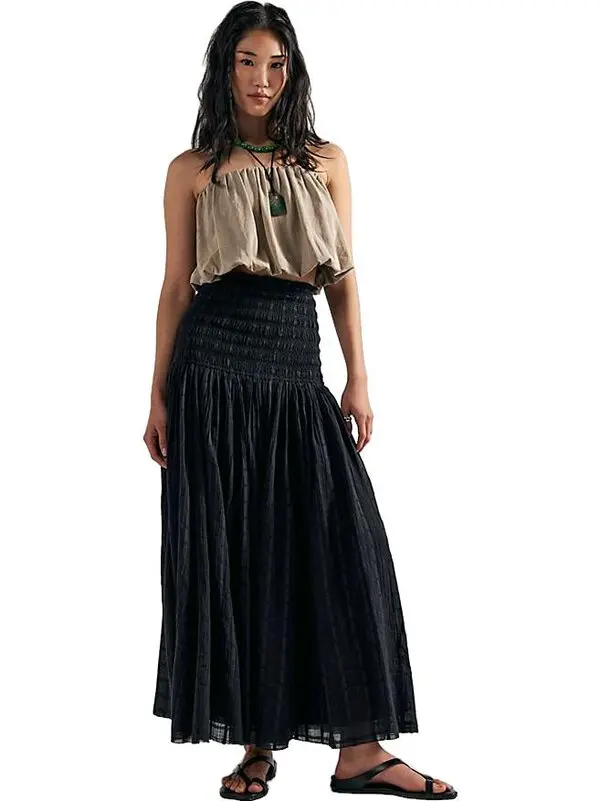 Free People Convertible Maxi Skirt - Black