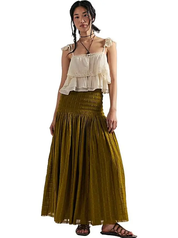 Free People Raven Solid Convertible Maxi Skirt - Dried Tobacco