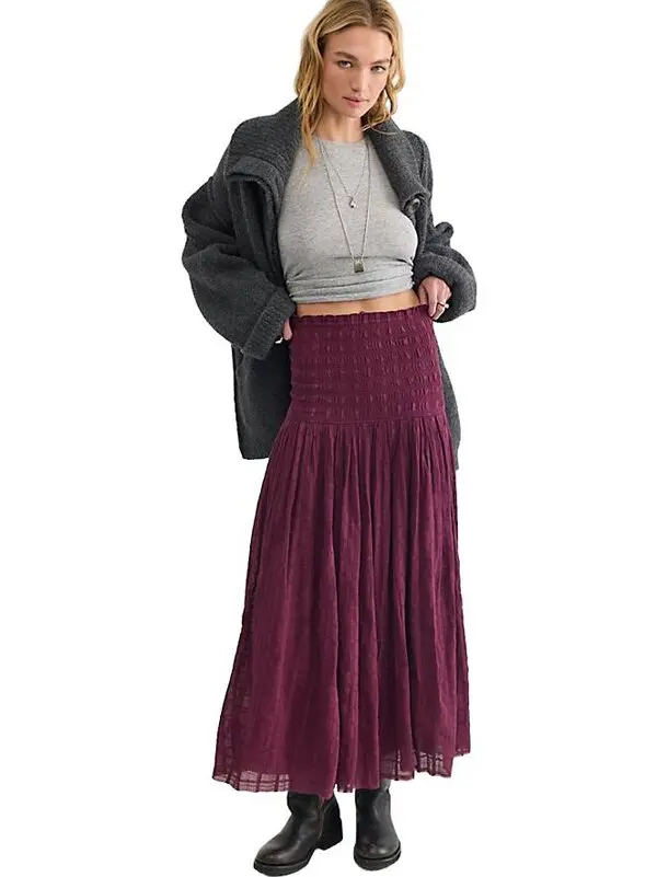 Free People Convertible Maxi Skirt - Fig