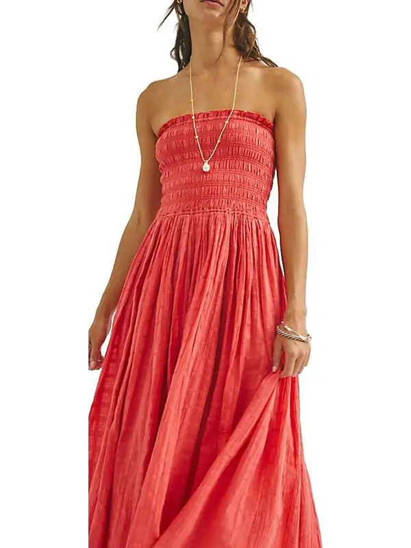Free People Convertible Maxi Skirt - Georgia Peach