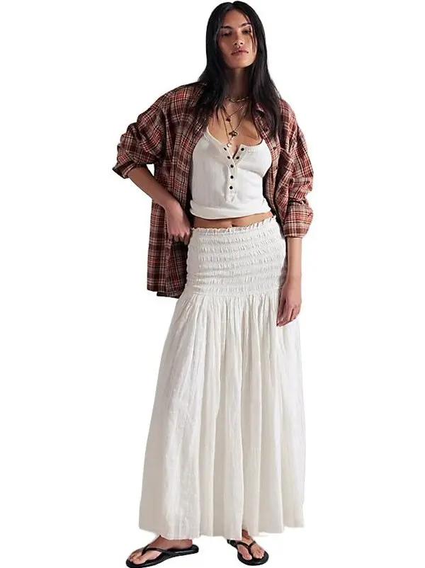 Free People Convertible Maxi Skirt - Ivory