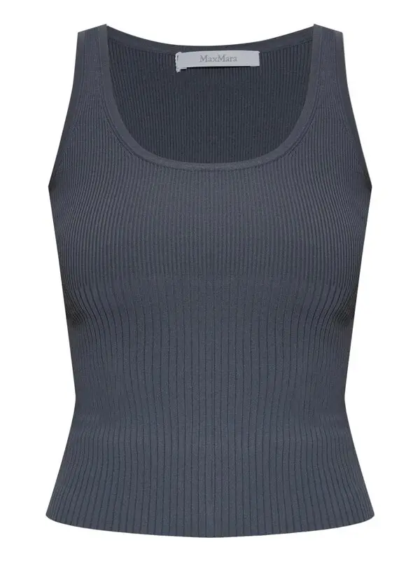 Max Mara Ghiro Ribbed Tank Top - Grey