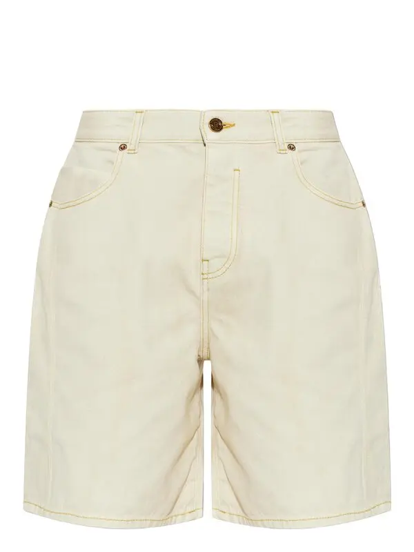 Balmain Relaxed-fit Denim Shorts - Cream