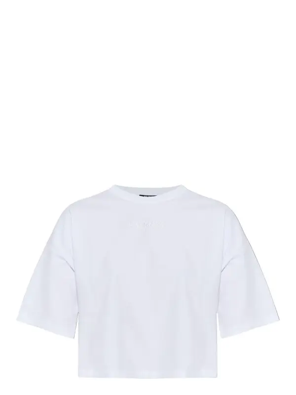Balmain T-shirt With Embroidered Logo - White