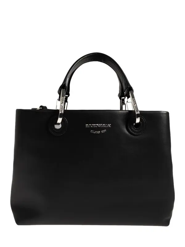 Emporio Armani Leather Handbag - Black