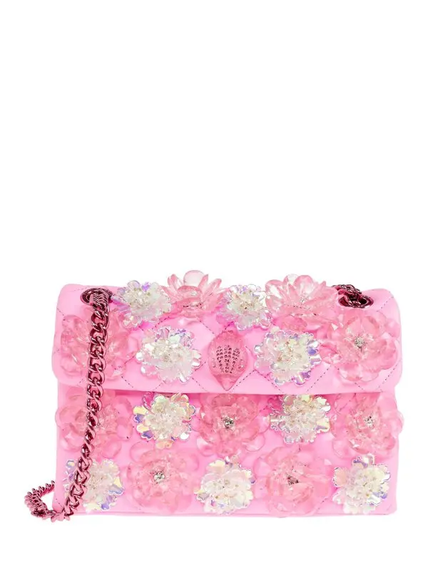 Kurt Geiger Kensington Flower Medium Shoulder Bag - Pink