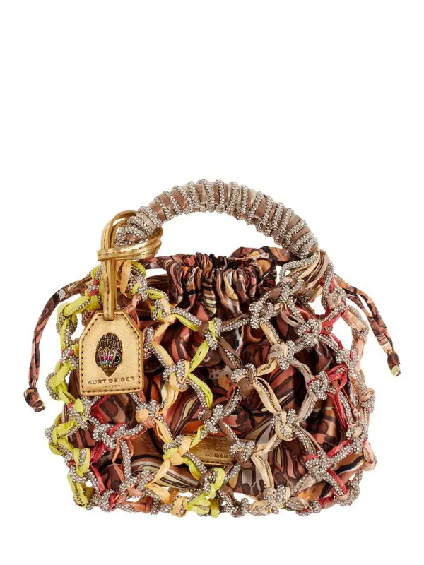 Kurt Geiger Macrame Crystal Handheld Bag - Multicolour