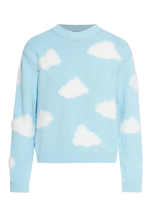 Moschino Embroidered Cloud Motif Sweater - Blue