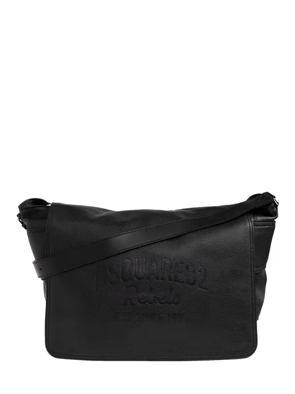 Dsquared2 Leather Shoulder Bag - Black
