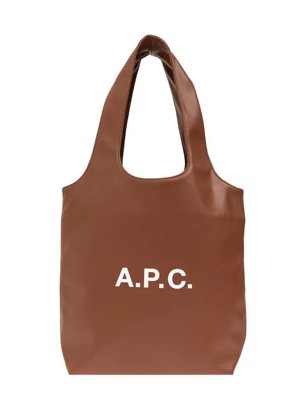 A.p.c. Handbag With Logo - Brown