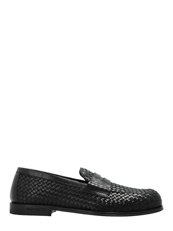 Dsquared2 Leather Loafers - Black