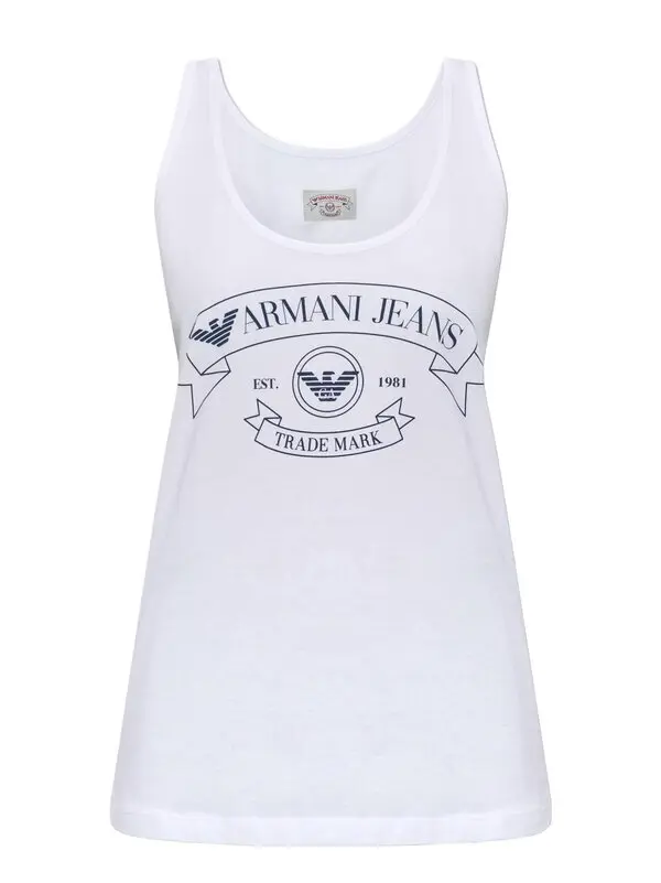 Emporio Armani Printed Top - White