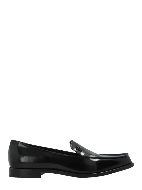 Emporio Armani Leather Loafers - Black