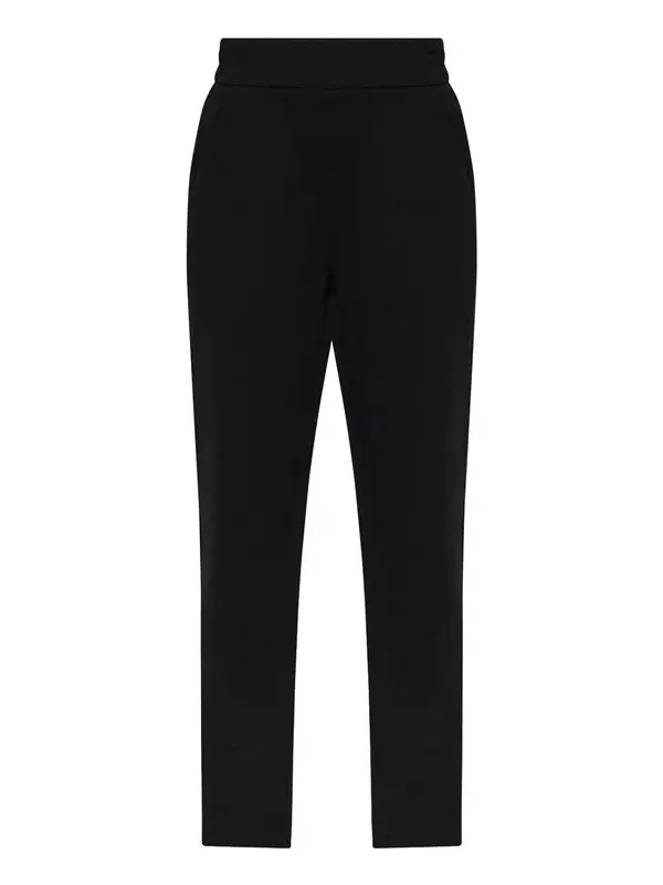 Emporio Armani Straight-leg Sweatpants With Logo - Black