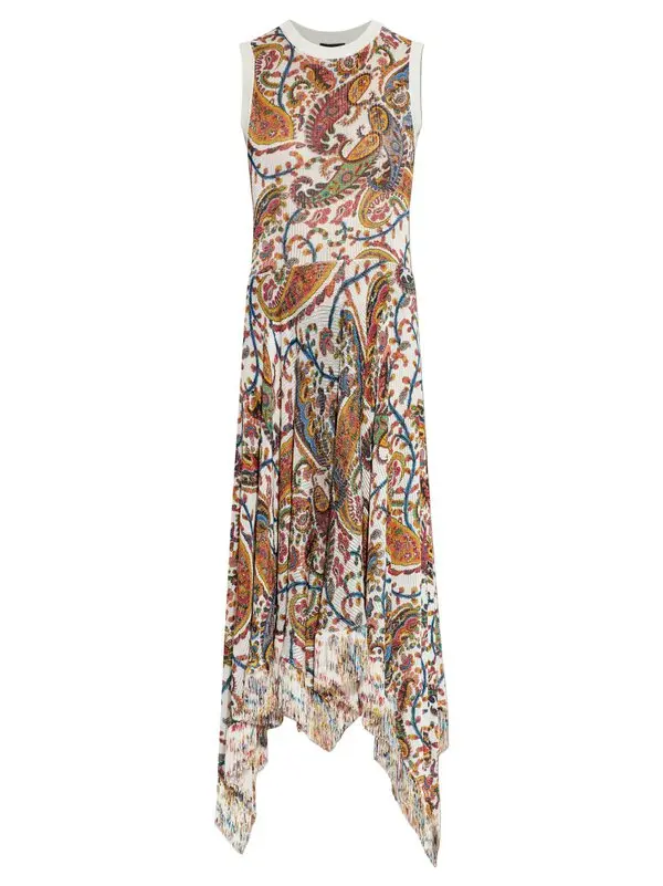 Etro Patterned Dress With Asymmetrical Hem - Multicolour