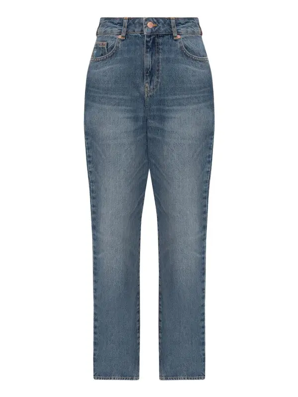 Emporio Armani Straight-leg Non-stretch Denim Jeans - Blue