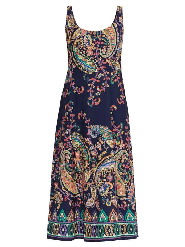 Etro Patterned Sleeveless Midi Dress - Multicolour