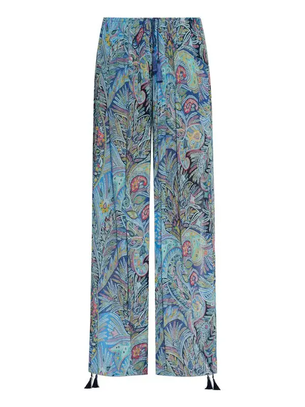 Etro Patterned Wide-leg Trousers - Multicolour