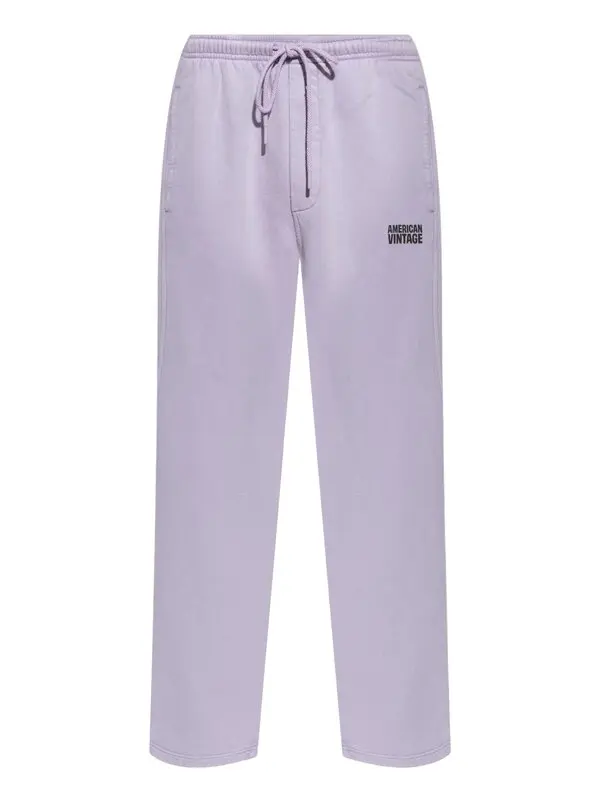 American Vintage Sweatpants With Printed Logo - Purple