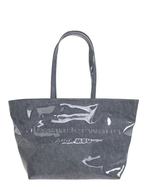 Alexander Wang Shopper Bag With Logo - Grey