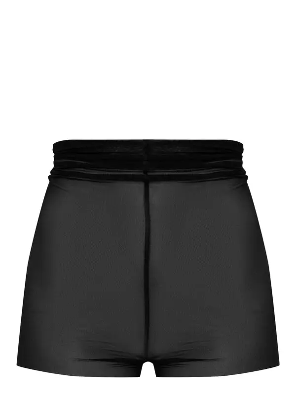Rick Owens High-waisted Transparent Shorts - Black