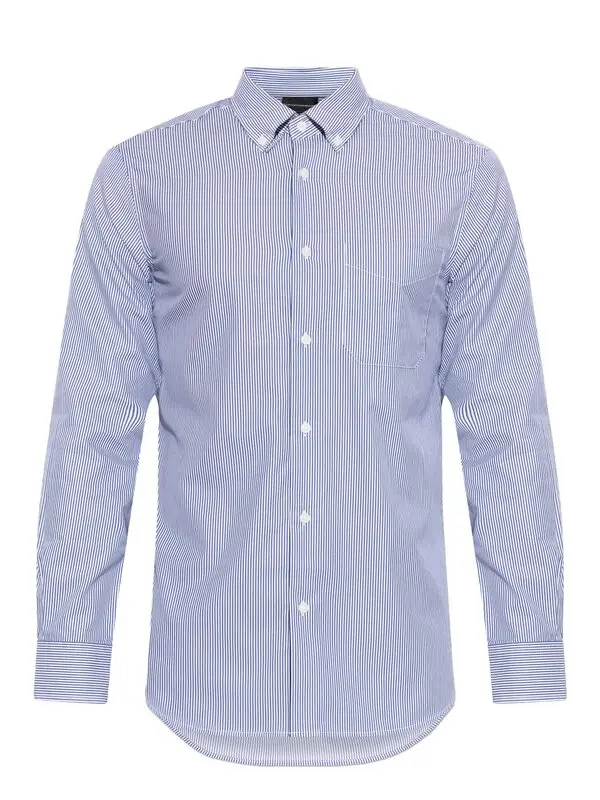 Emporio Armani Shirt With Striped Pattern - Blue