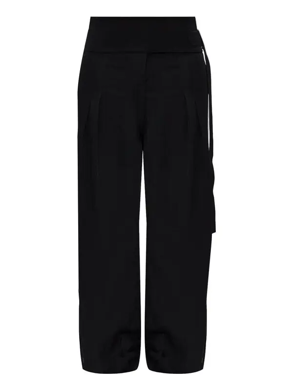 ENTIRE STUDIOS Side-striped Wide Leg Trousers - Black