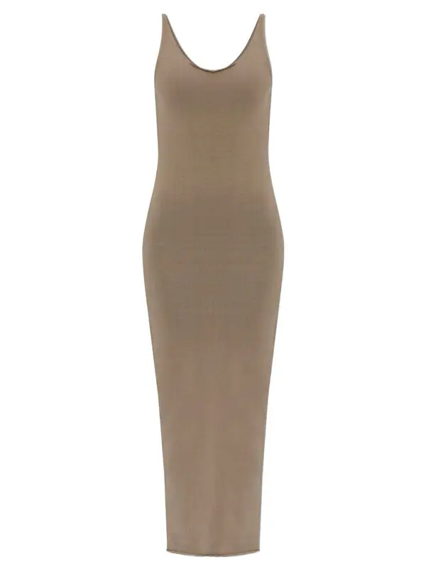 ENTIRE STUDIOS Fitted Midi Dress - Beige