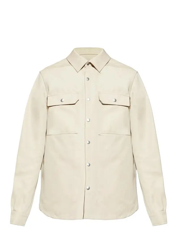 Rick Owens Denim Overshirt Jacket - Cream