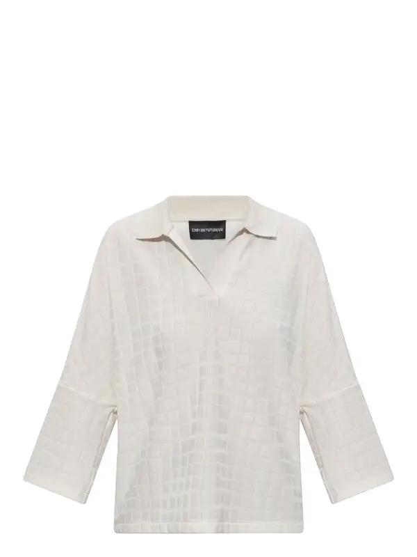 Emporio Armani Loose-fit Polo Shirt - Cream