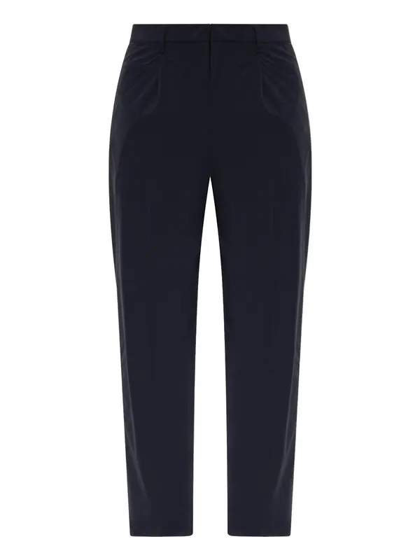 Emporio Armani Creased Trousers - Navy Blue