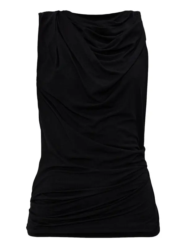 ENTIRE STUDIOS Draped Knit Top - Black