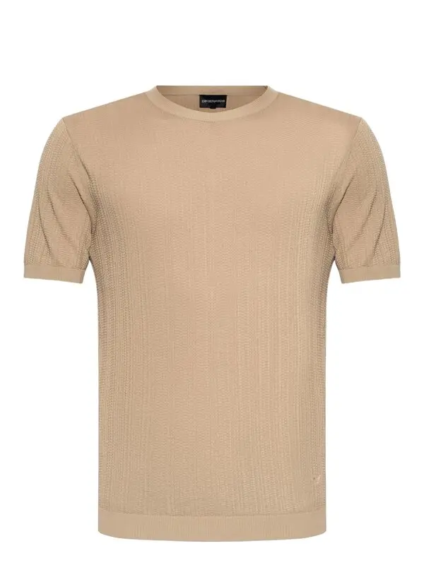 Emporio Armani T-shirt With A Crew Neck - Beige