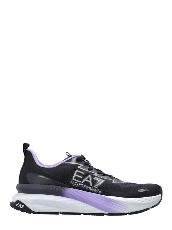 EA7 Logo Printed Sneakers - Navy Blue