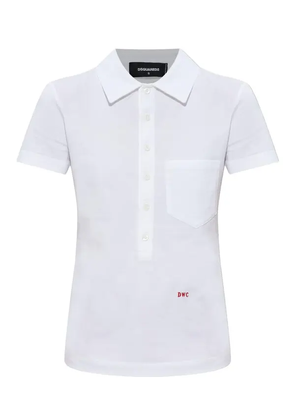 Dsquared2 Polo Shirt With Pocket - White